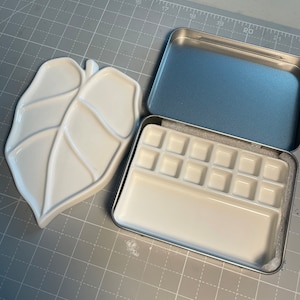 Ceramic Watercolor Palette, Monstera Leaf Artist Ceramic Palettes, Gift ...