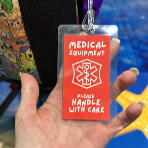 Medical Equipment Tag Medical Bag Tag Medical Alert Tag in Case of ...