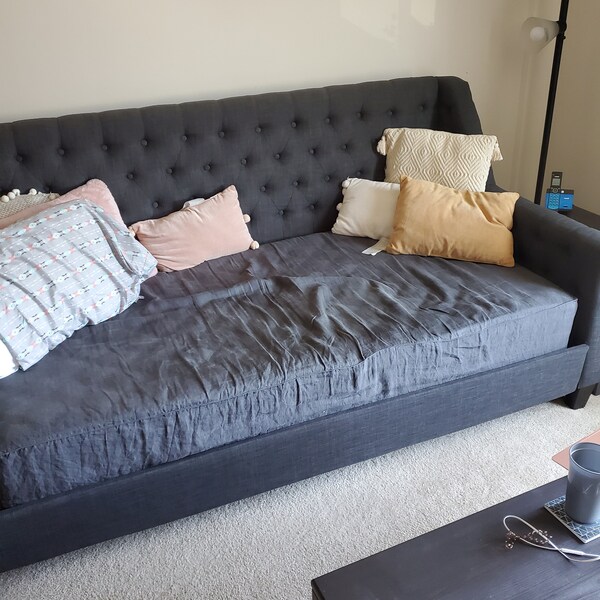 Mattress Cover Pure 100% Linen Custom Cushion Cover Scandinavian Hygge ...