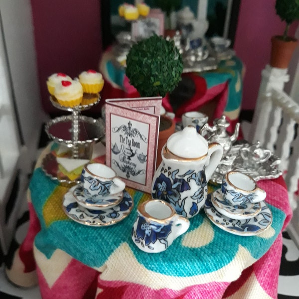 Miniature English TEA ROOM MENUS - Dollhouse 1/6 1/12 1/24 1/48 ...