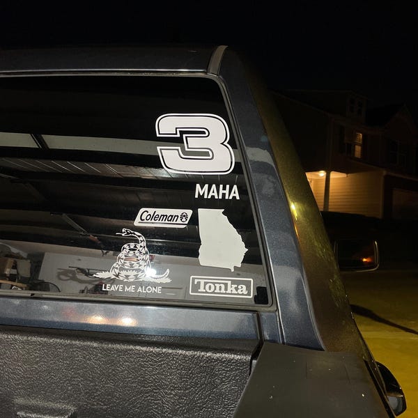 2PK Distressed Flag 11x6in (one Mirrored) Waterproof Vinyl Decal ...