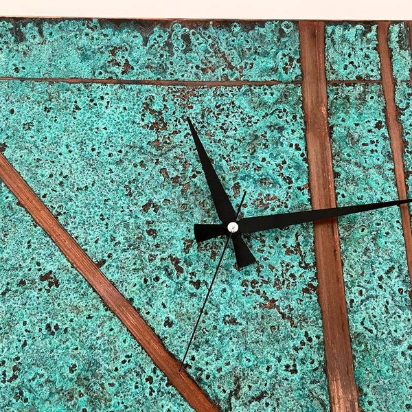 Handmade Rusted, Copper Wall Clock,| Oxidized Copper Wall Clock ...