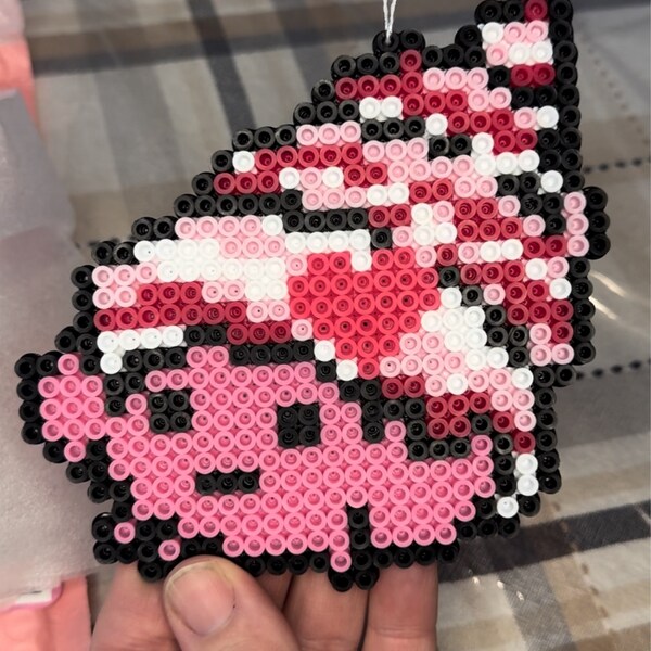 Hermit Crab in Love - Original Perler Bead Craft - Magnet | Coaster ...