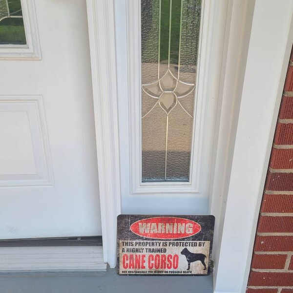 Cane Corso Sign Security Sign No Trespassing Sign Dog Warning Sign ...