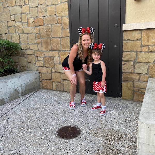 Mommy & Me Minnie Mouse TOMS - Etsy