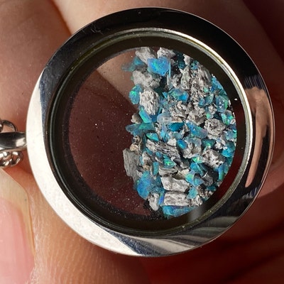 Cremation Locket for Ashes, Human Ash Keepsake, Cremation Necklace for ...