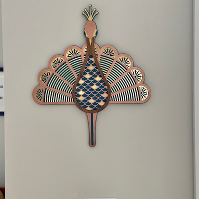 Wooden Peacock , Peacock Wall Art, Peacock Decor, Animal Head, Nursery ...