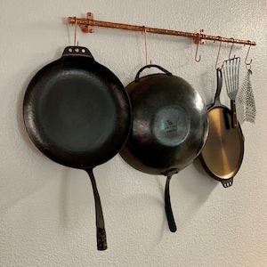 Copper Pot Rail Copper Pot Rack - Etsy