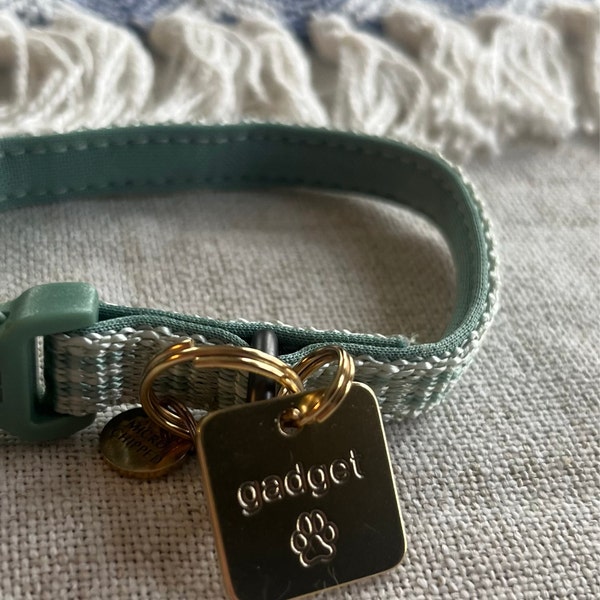 Dog Tag, Square Dog Tag, Brass Dog Tag, Pet ID Tags, Personalized Dog ...