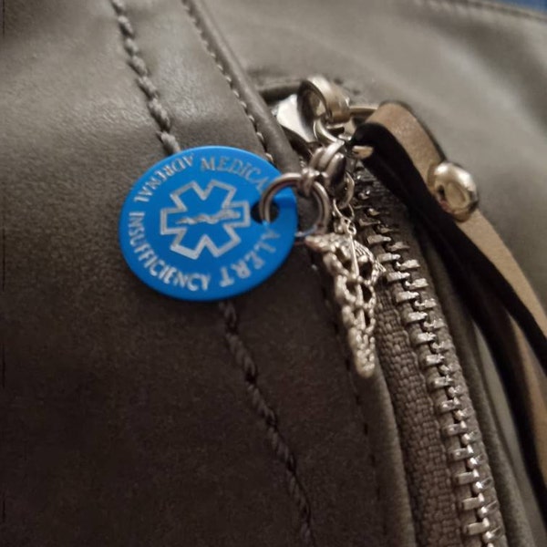 Medical Alert Id Tag Custom Engraved Aluminum Round 20mm - Medical ...