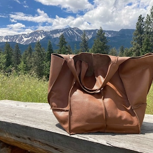 Oversized Bag Extra Large Leather Tote Bag Leather Tote Bag - Etsy