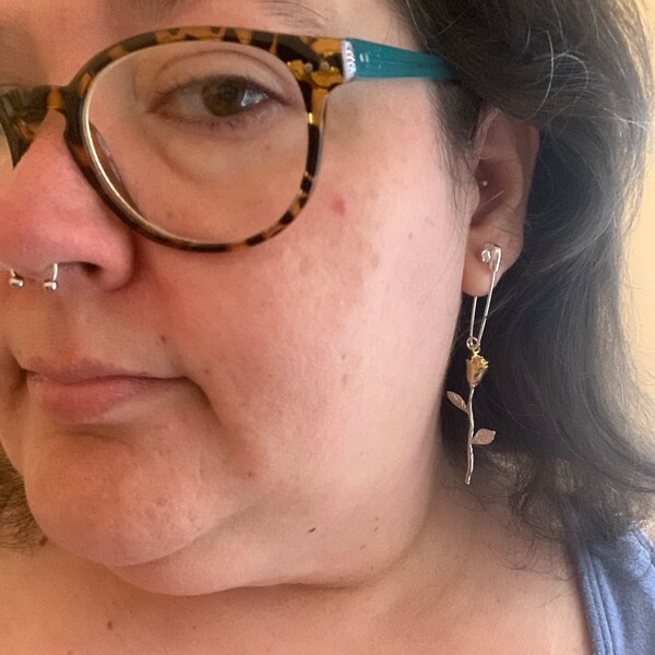 925 Silver 14 Carat Gold Plated Shield Spike Necklace Trigon Strip ...