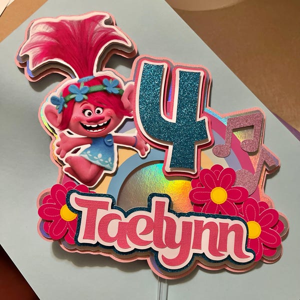 Troll Cake Topper. Trolls Party Decor. Troll Cake Decoration - Etsy