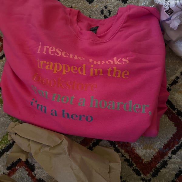Reading Books Sweatshirt, I Rescue Books Trapped in the Bookstore I'm ...