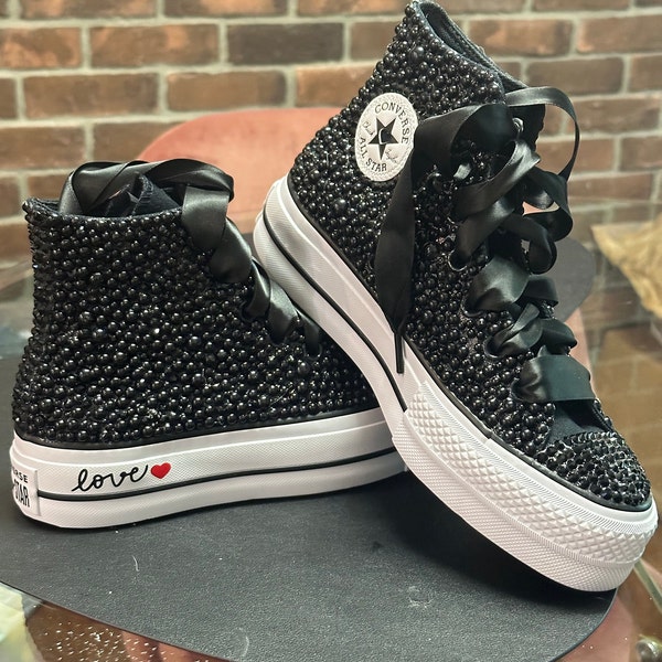 All-star High-top Girls Converse, Birthday Converse, Wedding Toddler ...