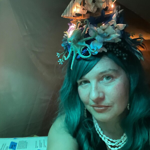 The Top Banana Fun Tiki Headpiece With Coconut Drink and Lantern ...