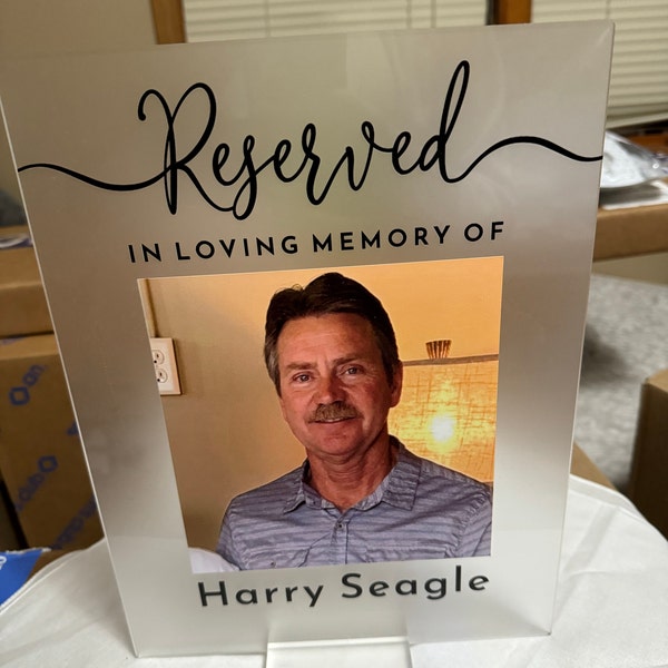 Reserved Memorial Sign Wedding Decor, Personalized Memorial Plaque ...
