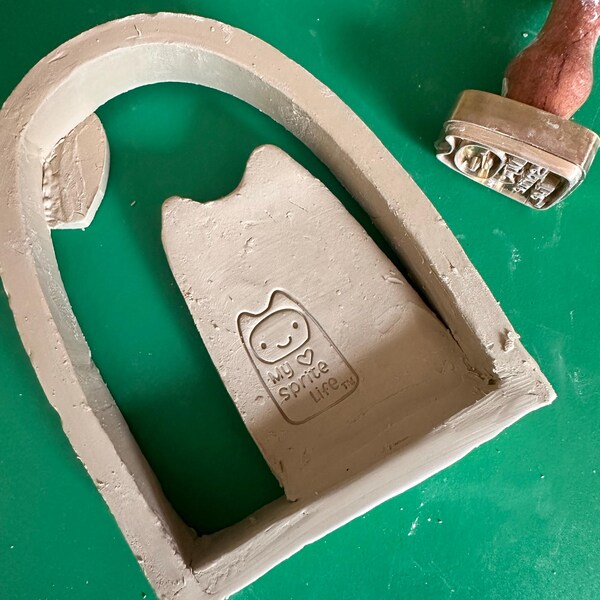 Clay Signature Custom, Custom Pottery Stamp, Brass Stamp for Pottery ...