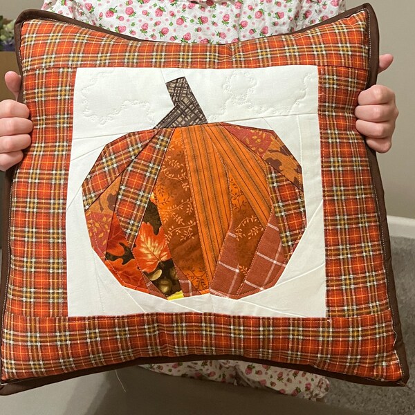 Pumpkin Paper Pieced Autumn Quilt Block Pattern - Etsy