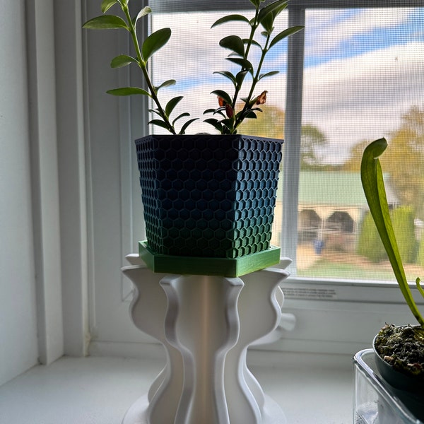 Curvy Plant Stand for Indoor Plants, Plant Pot Table, Plant Holder ...