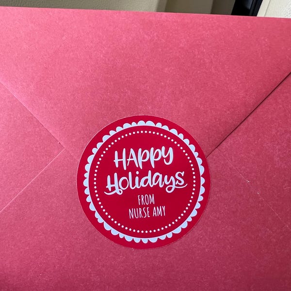 Personalized Christmas Gift Sticker | Labels Available in 3 Colors ...