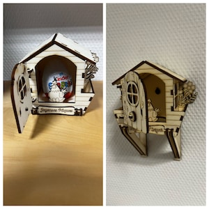 Wall-mounted House With Lighting Laser Cut File. House Decorations ...