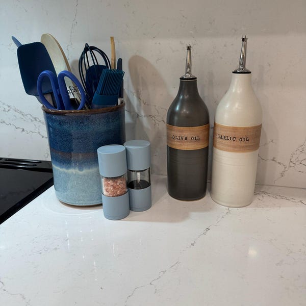 Custom Order/made to Order - Customizable Oil Bottles - Stoneware Oil ...