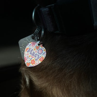 Retro Smiley Dog Tag Retro Dog Tag Pet Tag Custom Dog Tag - Etsy