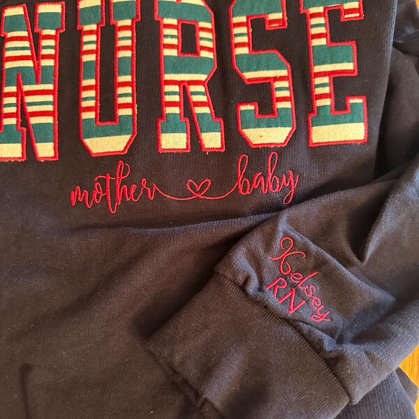 Nurse Sweatshirt From Baby Hospital Swaddle Blanket- RN Labor Delivery ...