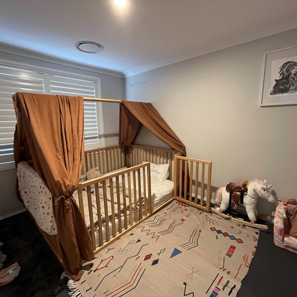 Floor Bed Canopy, Montessori Canopy, Boho Bed Canopy, Toddler Bed ...