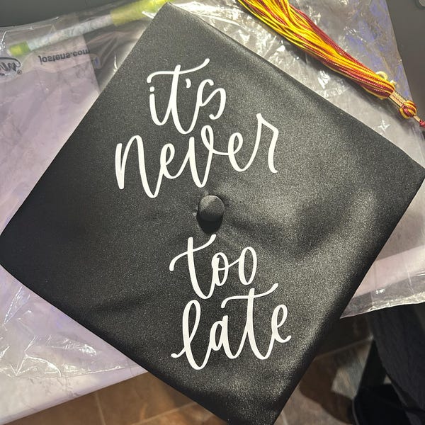 I Cried a Lot but I Was so Productive Graduation Cap Vinyl Decal ...