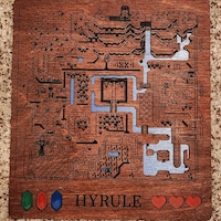 3D Hyrule Video Game Map Laser Cut Wood Multilayer Custom Decor ...