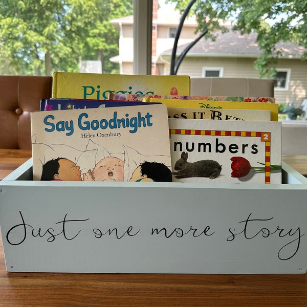 Just One More Story, Child Bookcase, Baby Book Box, Book Storage ...