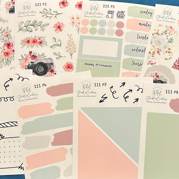 Floral Ephemera Stickers and Papers Bundle rouge - Etsy