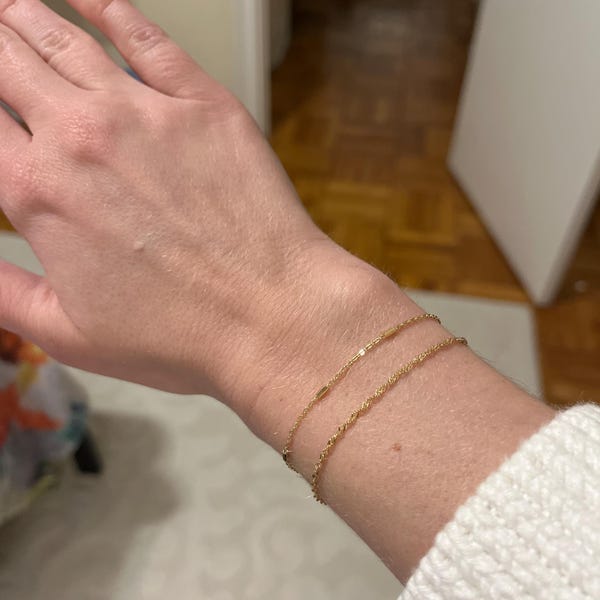 Two Delicate Bracelets Set, Dainty Bracelet Set, Two Minimalist ...