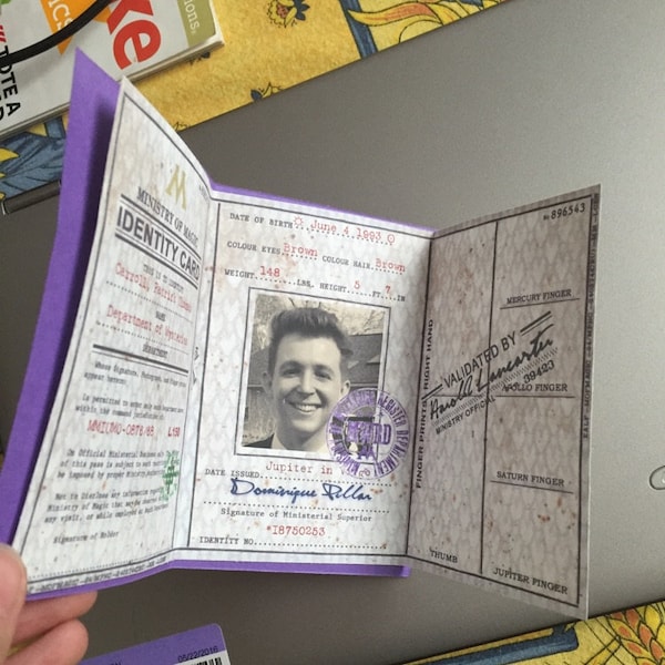 British Witch or Wizard ID Card Replica - Etsy