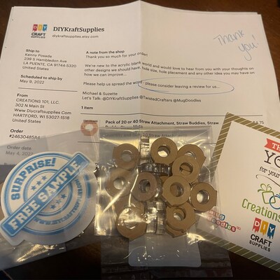 Pack of 20 or 40 Straw Attachment, Straw Buddies, Straw Buddy, Straw ...