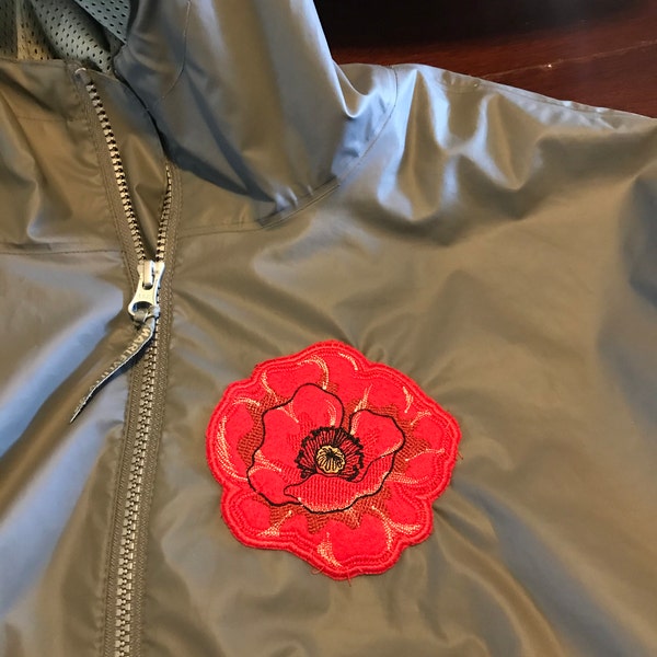 Poppy Embroidered Patch - Flower Patches - Poppy Designs - Jean Patches ...