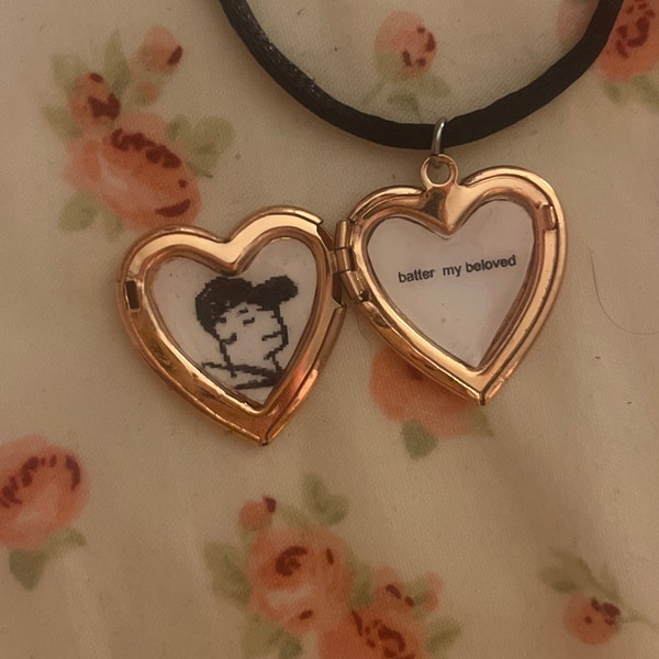 My Beloved Meme Heart Custom Locket Necklace - Etsy