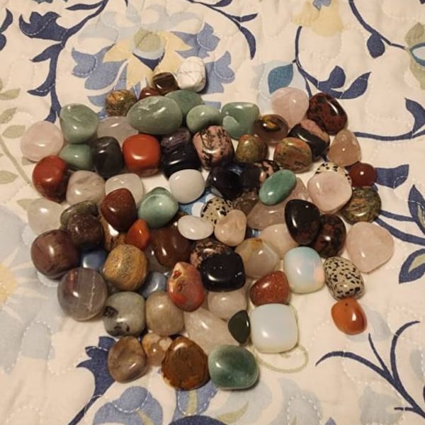 Premium One Pound Crystal Crystals Medium Tumbled Stones Beautiful Mix ...