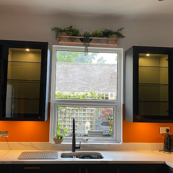 Handmade Copper Kitchen Shelves With Jars: Spice & Dry Goods Storage ...