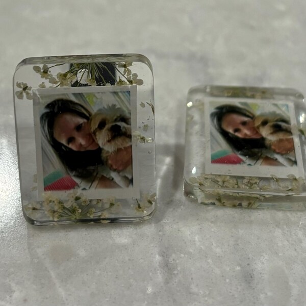 Mini Personalized Resin Photo Car Vent Clip, Anniversary/couples Gift ...