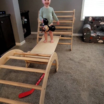 Climbing Furniture Woodandhearts Set of Three Items Climbing Triangle ...