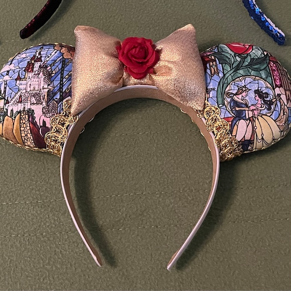 Beauty & the Beast Mouse Ears, Belle Ears, Mouse Ears, Belle, Beast ...