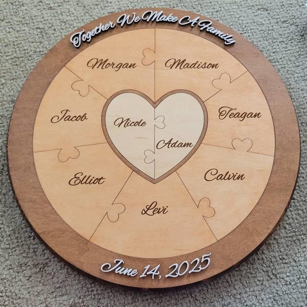 Unity or Family Puzzle, Blended Family, Unity Alternative, Wedding ...