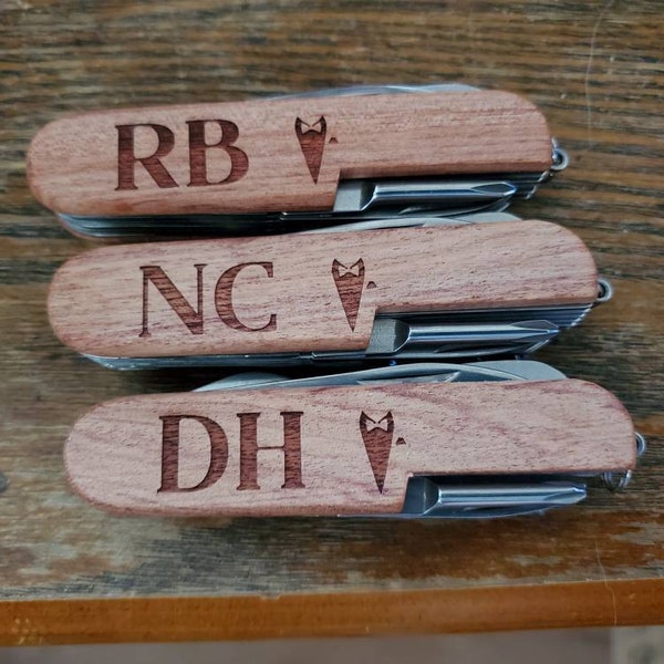 Personalized Groomsman Pocket Knife, 8-function Multi-tool Groomsmen ...