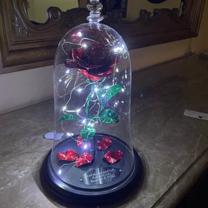 The Enchanted Aluma Rose Beauty and the Beast Replica With Engravings ...