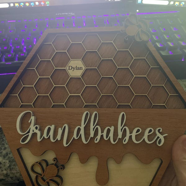 Personalized Bee Hive Family Tree Plaque: Custom Grandparent Gift ...