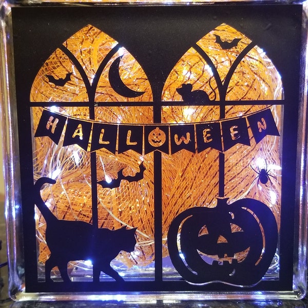 Halloween Svg, Halloween Window , Glass Block Svg, Vinyl Cutting, Paper ...