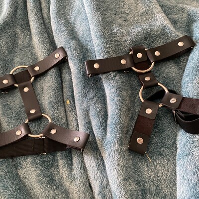 Thigh Garter O Ring Garter Leg Harness Garter Fetish Lingerie Faux ...